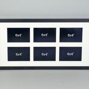 Multi Aperture Photo Frame. Holds Six 6x4" Photos. 30x60cm. Portrait or ...