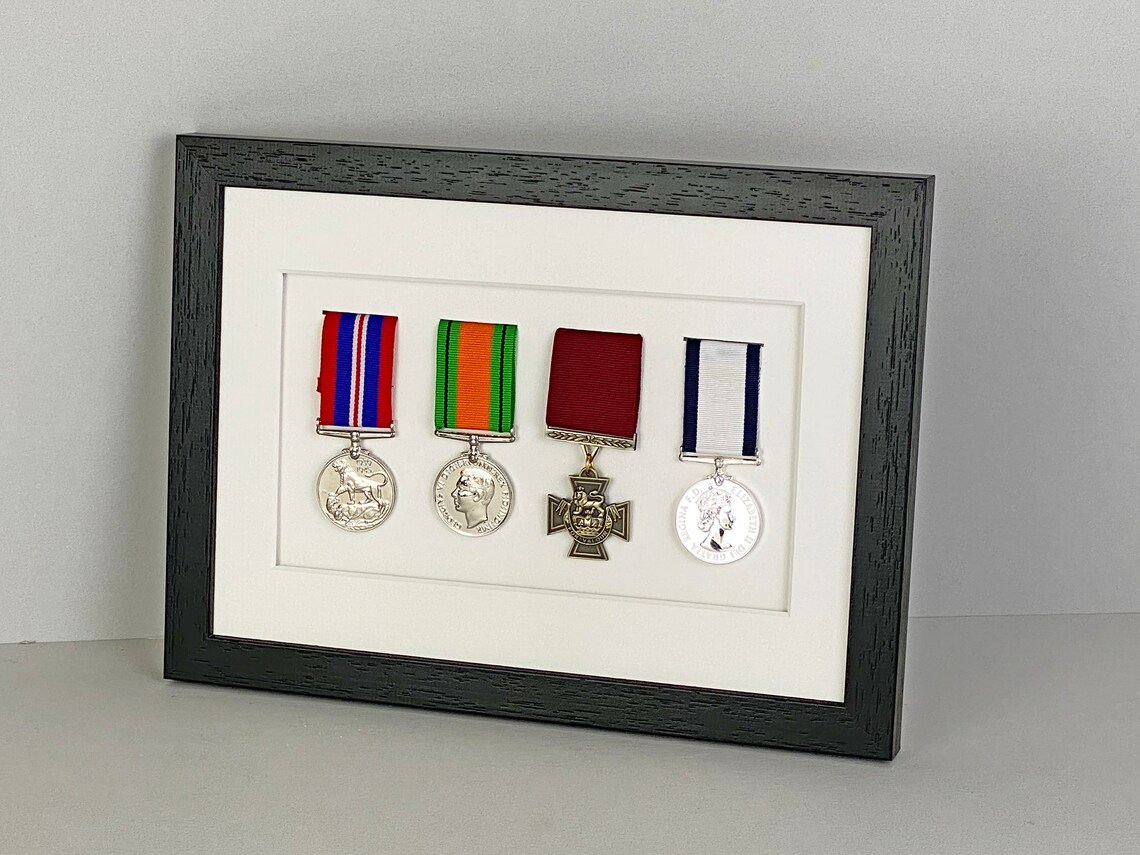 Military and Service Medal Display Frame for Four Medals. A4 - Etsy UK