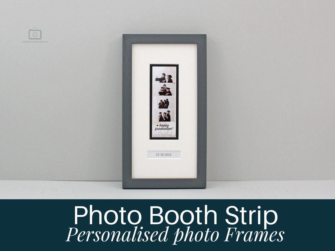Personalised Photo Booth Strip Floating Frame - 1 Photo Booth Strip ...
