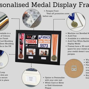 Personalised Double Medal Frame. Double Display for Two Medals, Two ...