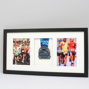Medal Display Frame for One Medal and Two 5x7 Photos. 25x50cm. Perfect ...