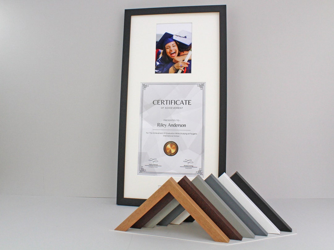 Personalised Graduation, Certificate, Diploma Frame for One 5x7 Photo ...