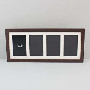 Multi Aperture Photo Frame. Holds Four 6x4" Photos. 20x50cm. Portrait ...