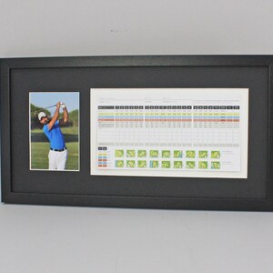 Golf Score Card Display Frame, With 6x4" Photo. 25x50cm Frame | Score ...
