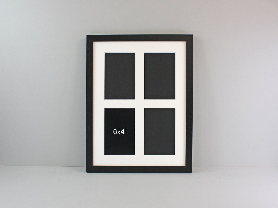 Multi Aperture Photo Frame. Holds Four 6x4" Photos. 30x40cm. Wooden ...