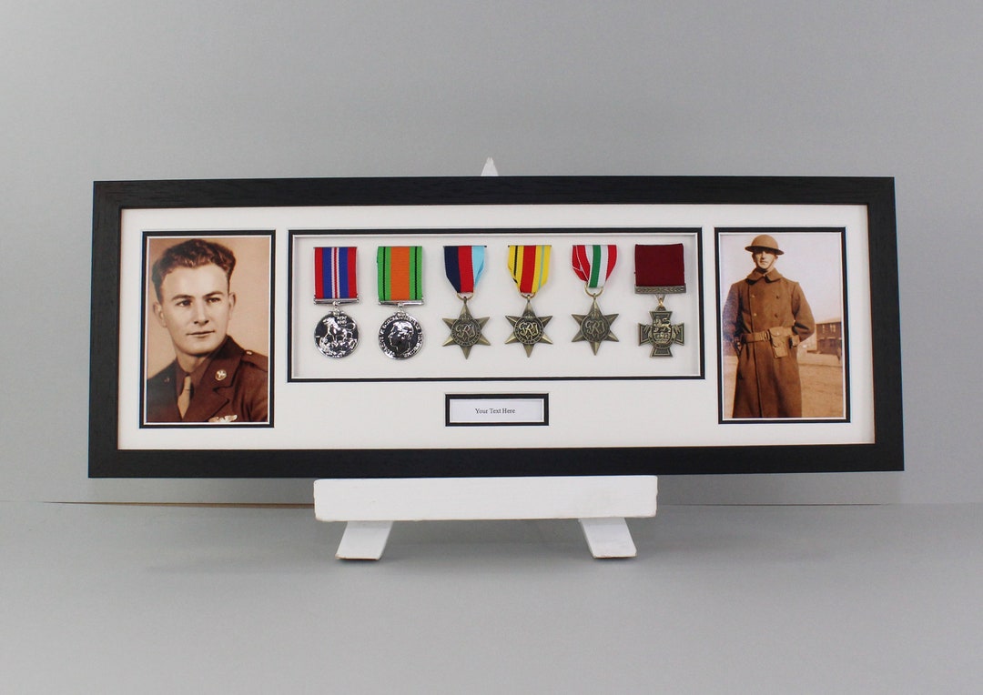 Personalised Military and Service Medal Display Frame for Six Medals ...