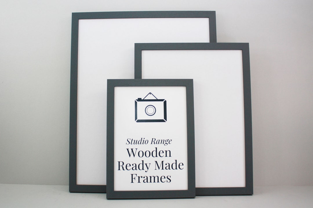 Dark Grey Ready Made Frames - Studio Range. Standard Size Wooden Frames ...