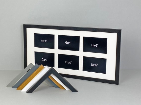 Multi Aperture Photo Frame. Holds Six 6x4 Photos. 30x60cm. Portrait or Landscape. Wooden Collage Frame. Handmade to Order. Wall Hanging. Etsy UK