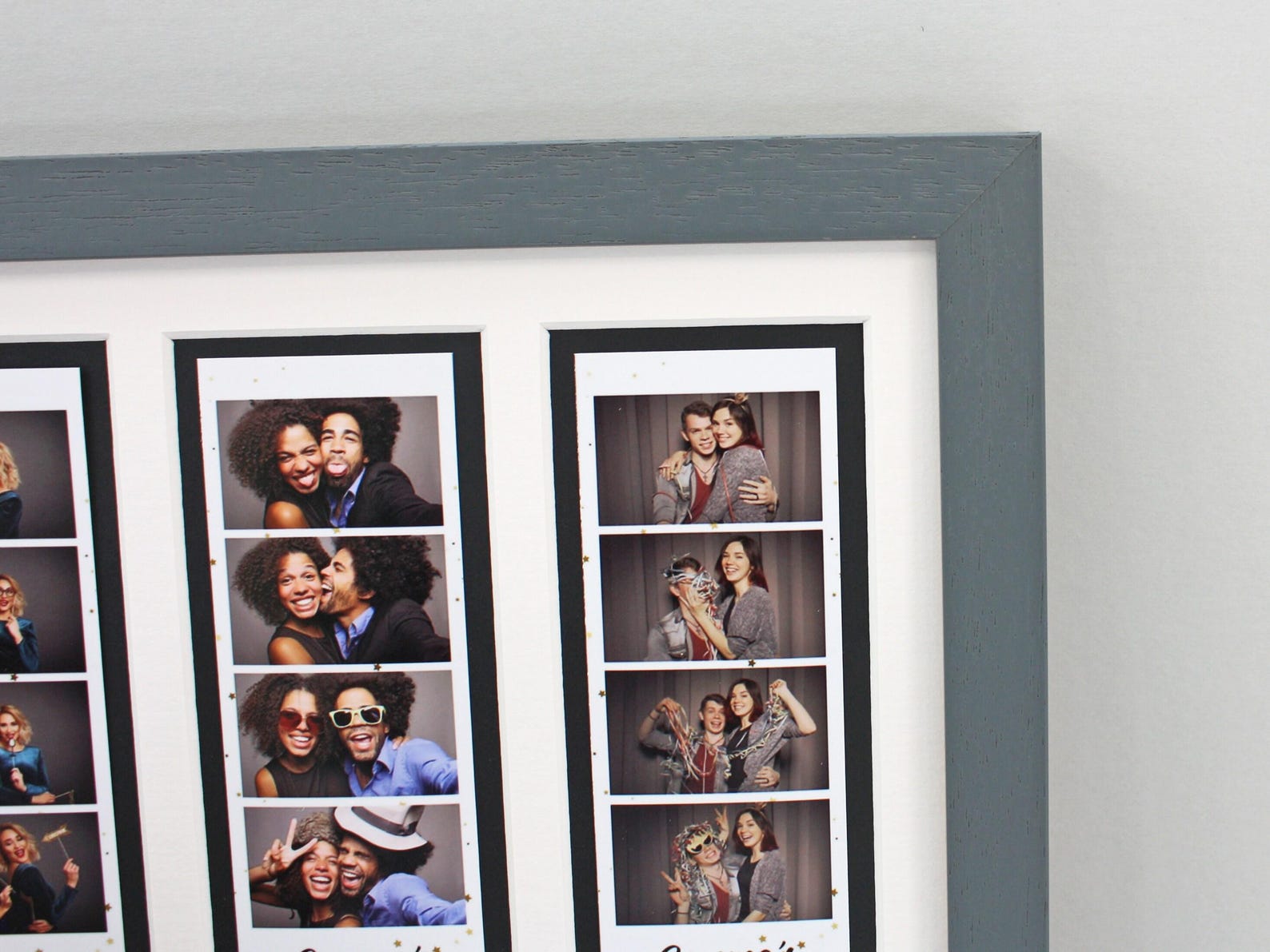 Photo Booth Strip Floating Frame - 3 Photo Booth Strips - Floating ...