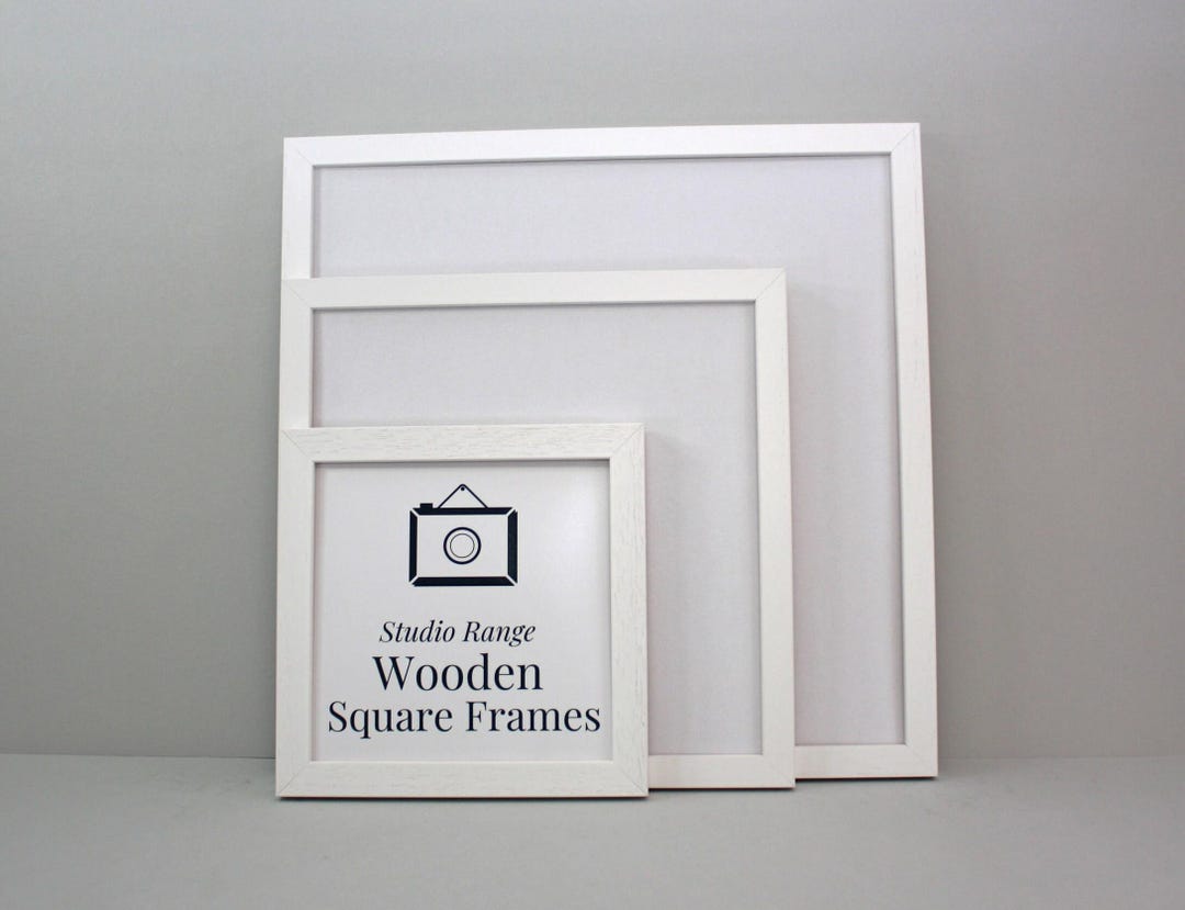 White - Square Wooden Frames - Studio Range. Standard Size Frames ...