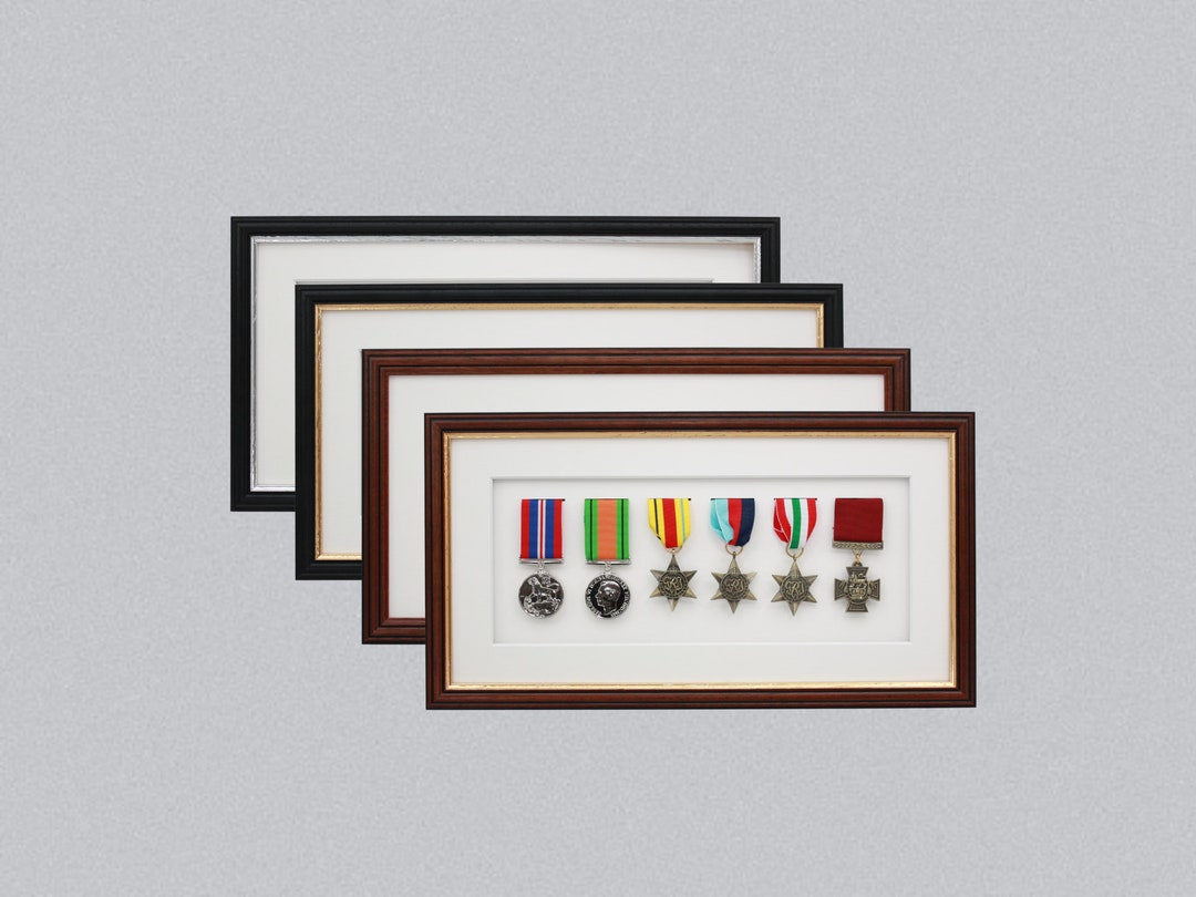 Military and Service Medal Display Frame for Six Medals. 20x40cm ...