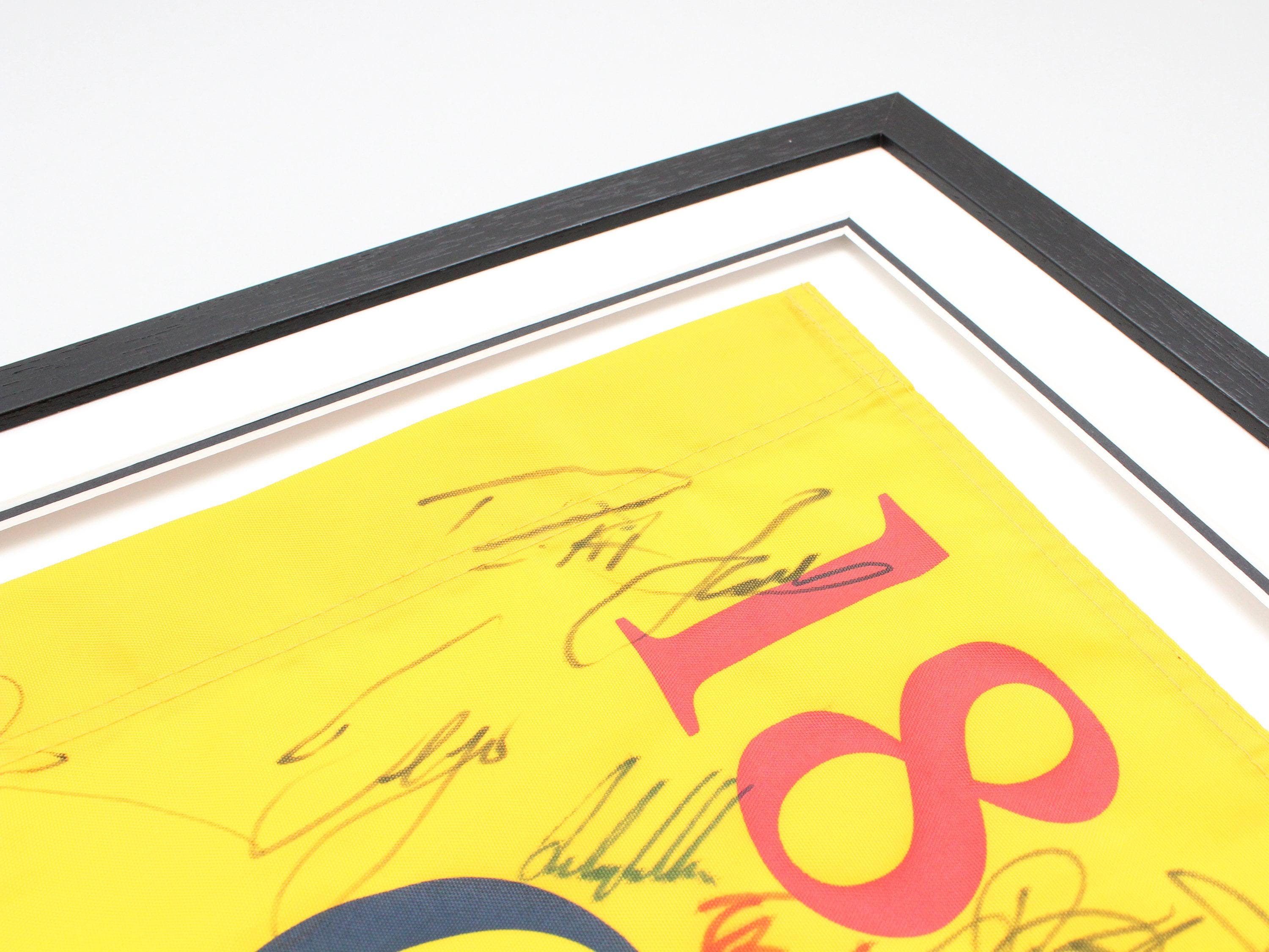 Personalised Golf Flag Display Frame, With Text Box and Two Photographs ...