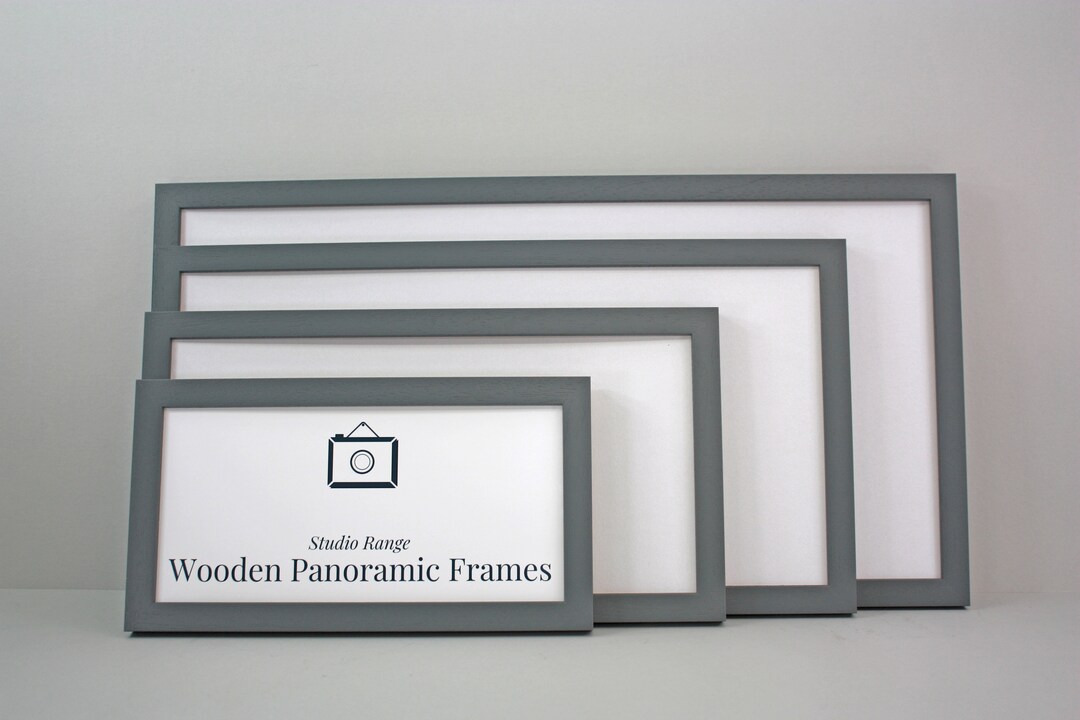 Dark Grey Panoramic Picture Frames - Studio Range. Wooden Frames ...