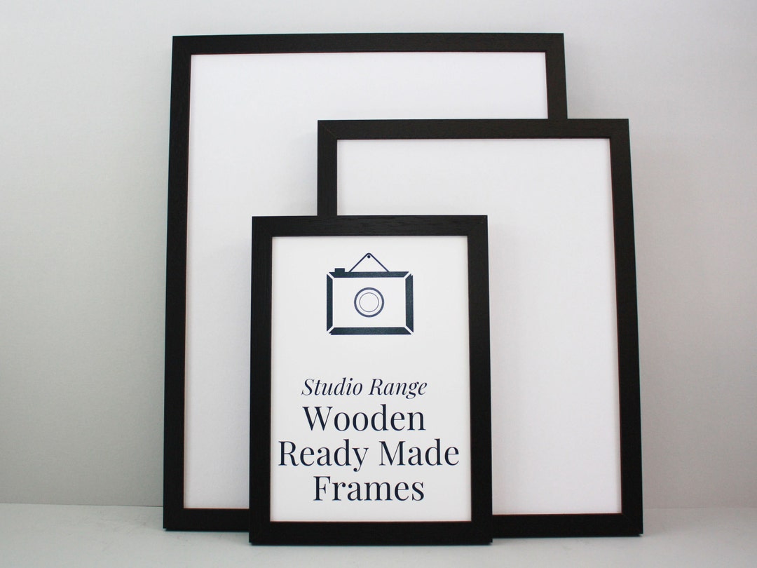 Black Ready Made Frames - Studio Range. Standard Size Wooden Frames ...