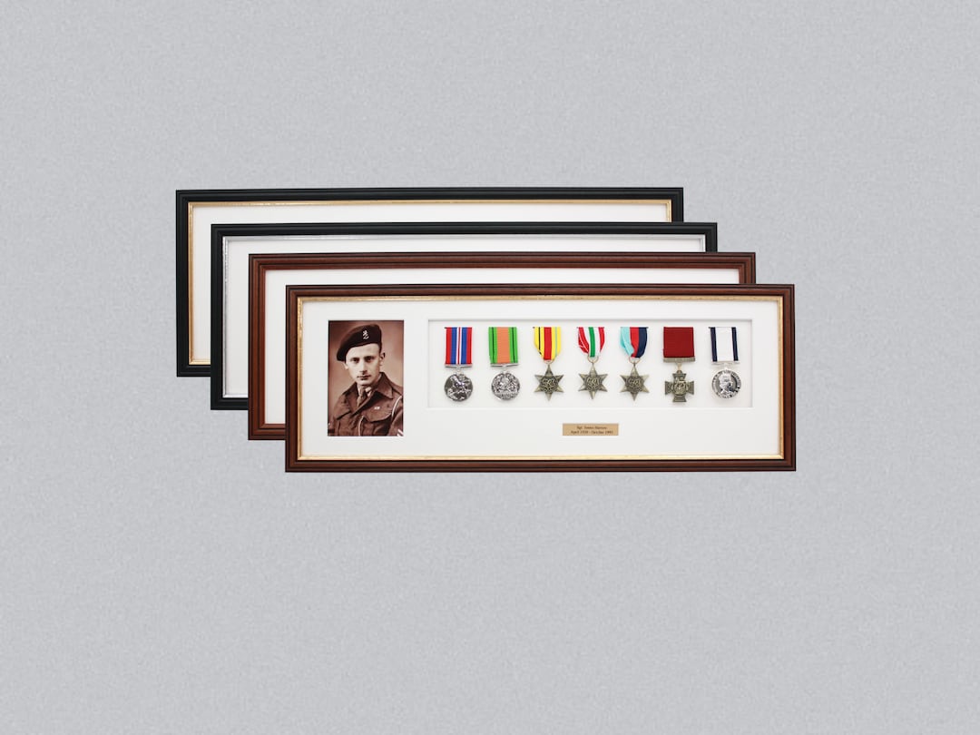 Personalised Military Medal Display Frame for for Seven Medals and One ...