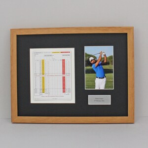 Personalised Golf Score Card Display Frame, With 6x4 Photo. 30x40cm ...