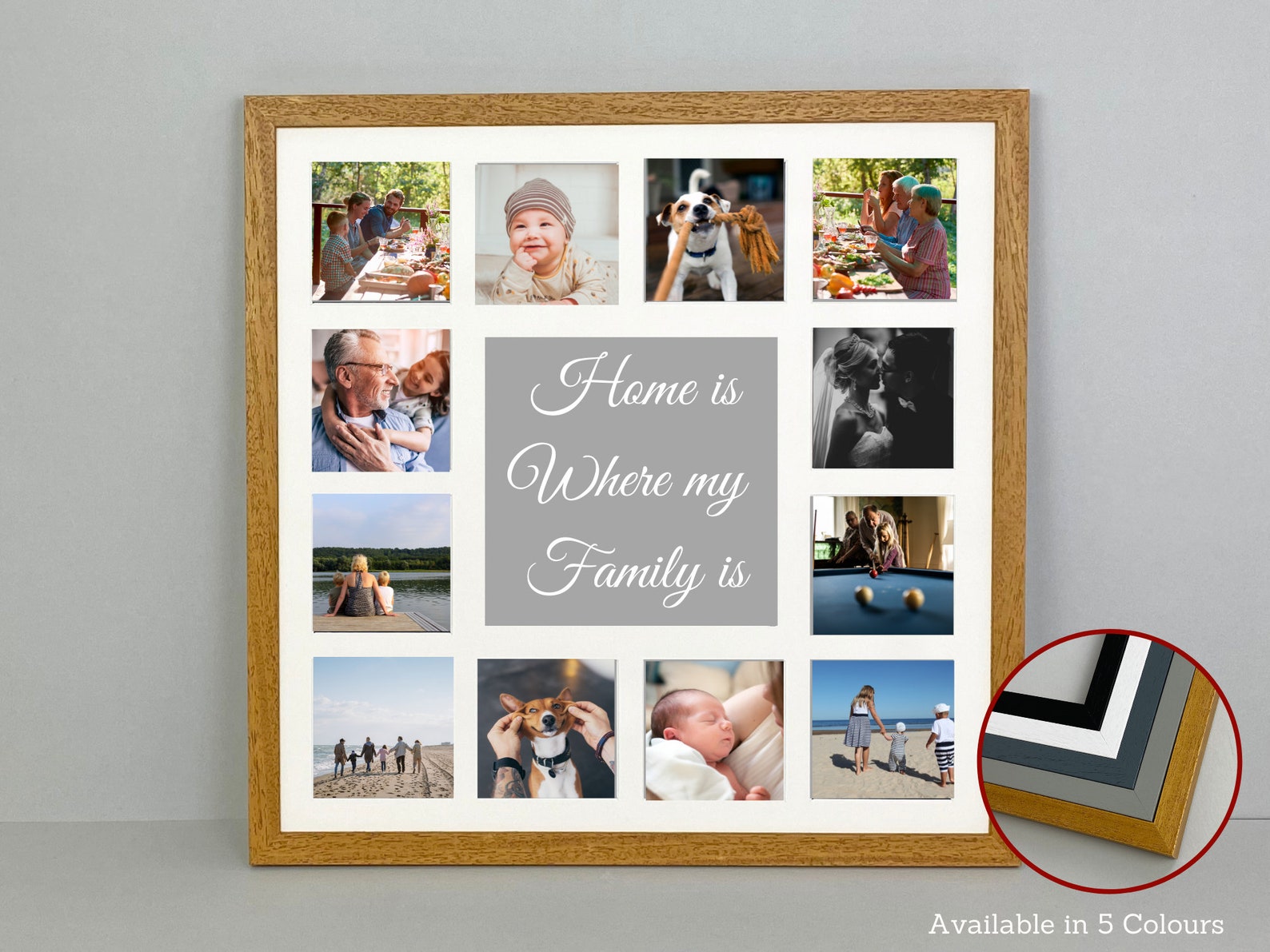 Personalised Multi Aperture Photo Frame. One Quote and Twelve - Etsy