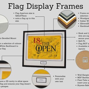 Personalised Flag Display Frame, With Text Box. 50x60cm. Perfect for ...