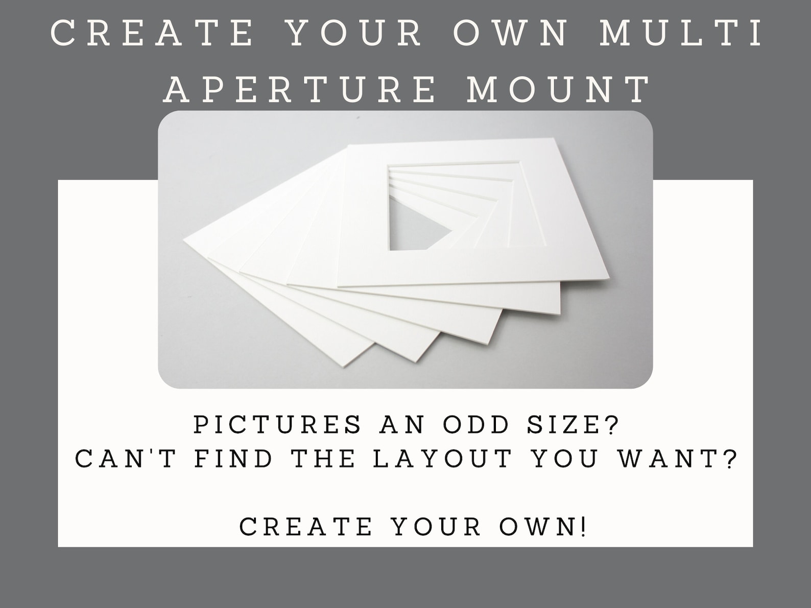 Made to Measure Multi Aperture Mounts-off WHITE (please Read ...