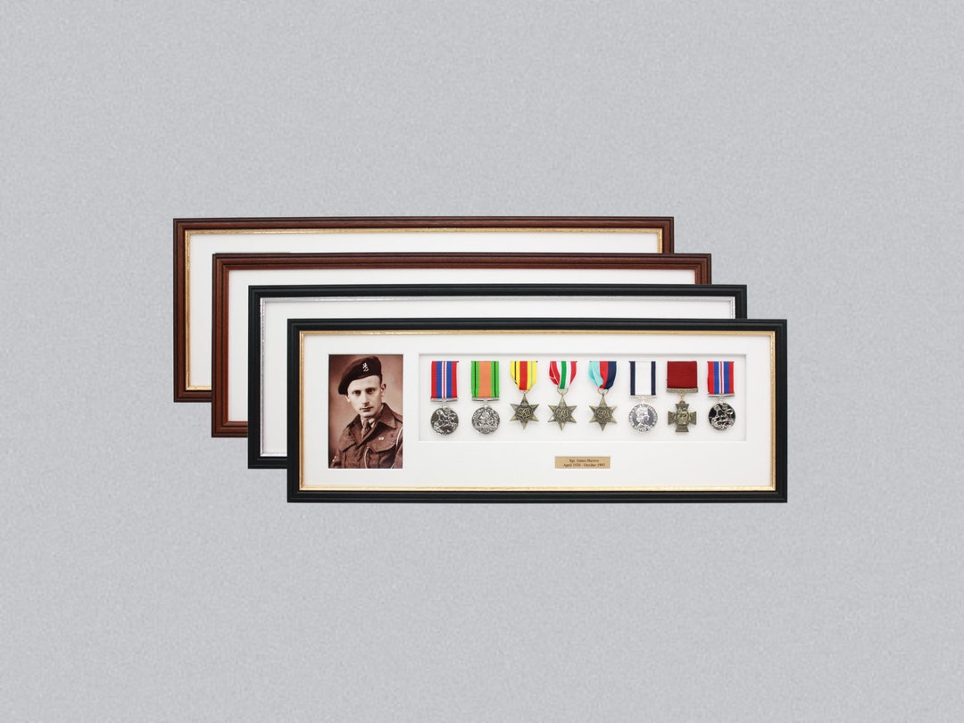 Personalised Military Medal Display Frame for for Eight Medals and One ...
