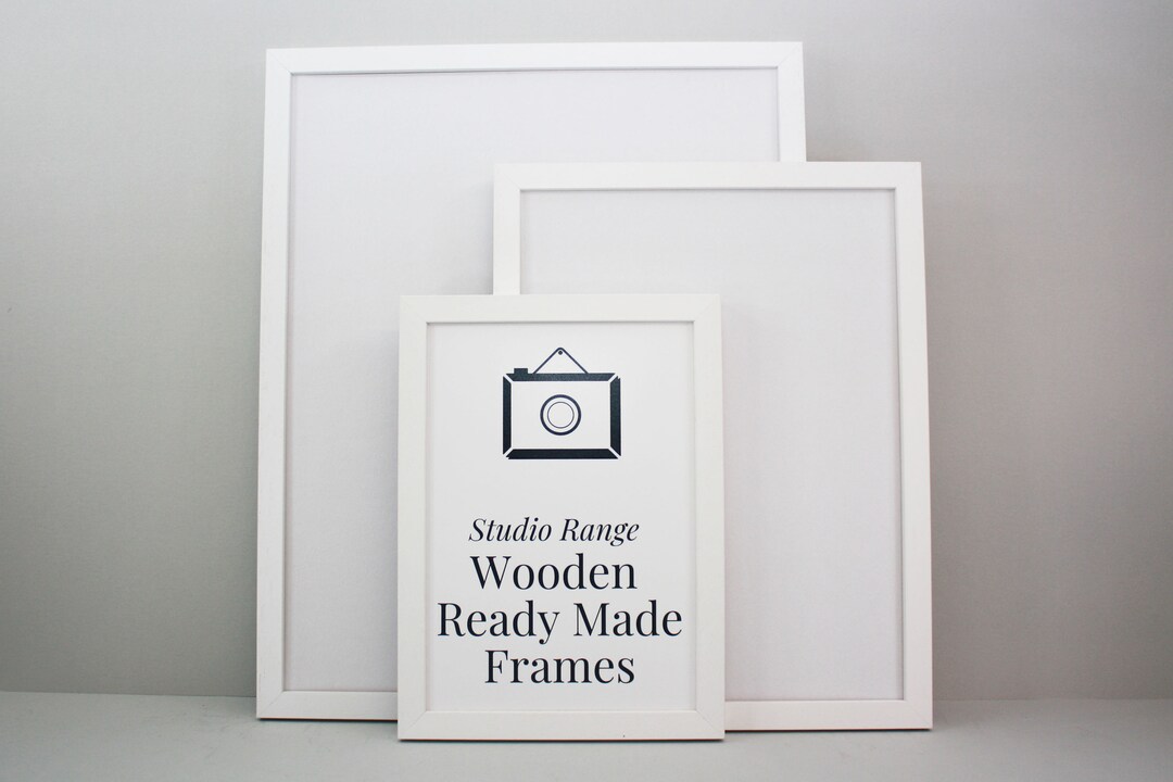 White Ready Made Frames - Studio Range. Standard Size Wooden Frames ...