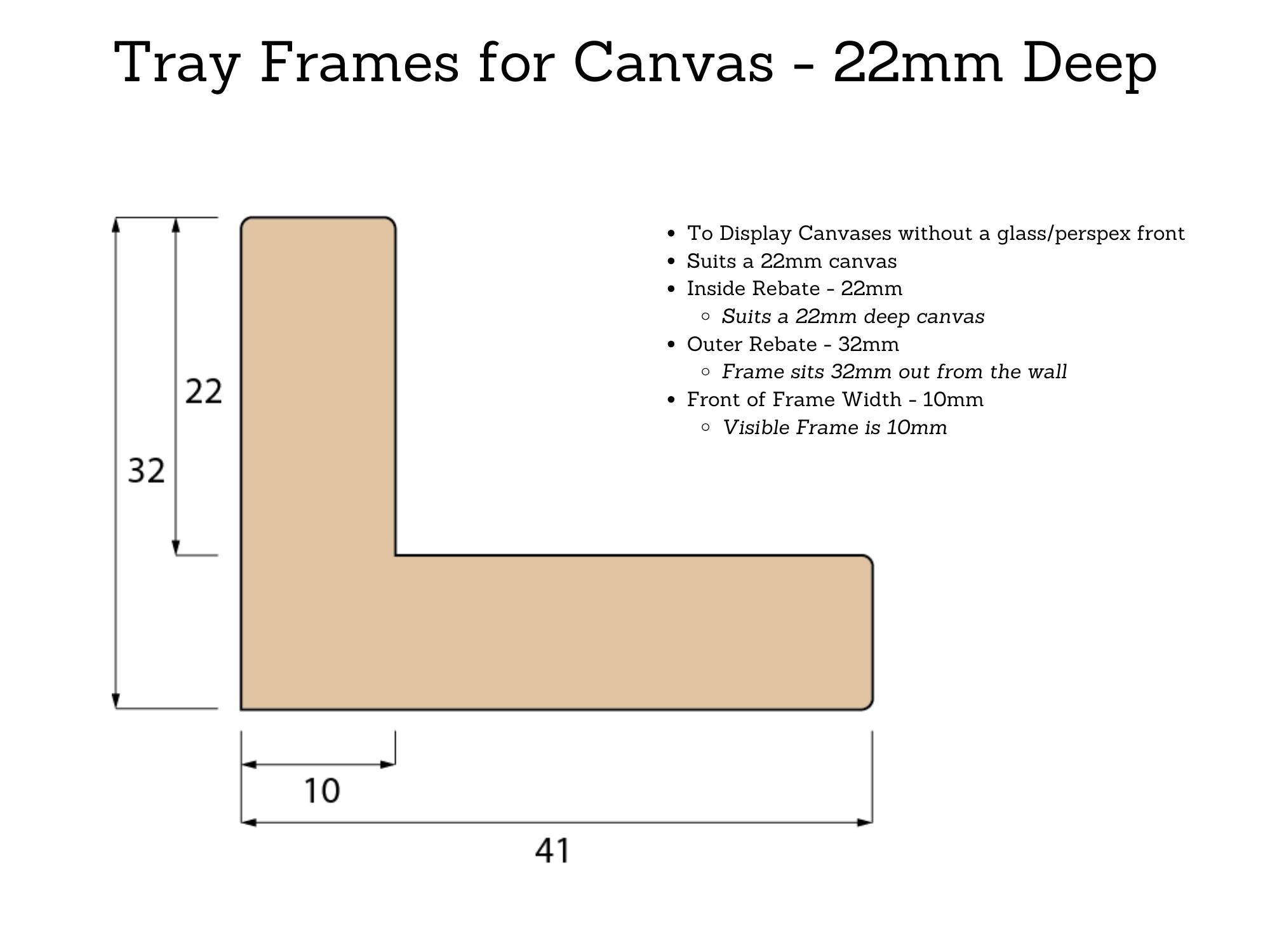Made to Measure Wooden Tray Frames-22mm Canvases(important-read ...