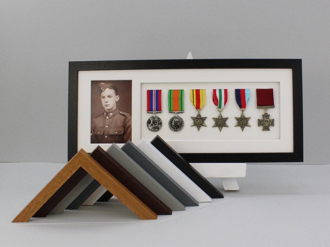 Military and Service Medal Display Frame for Six Medals and a 6x4 ...