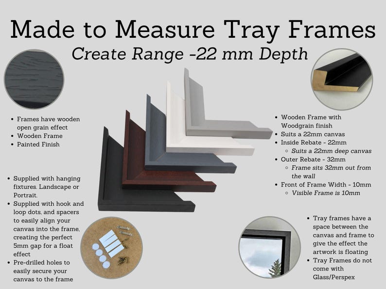 Made to Measure Wooden Tray Frames-22mm Canvases(important-read ...