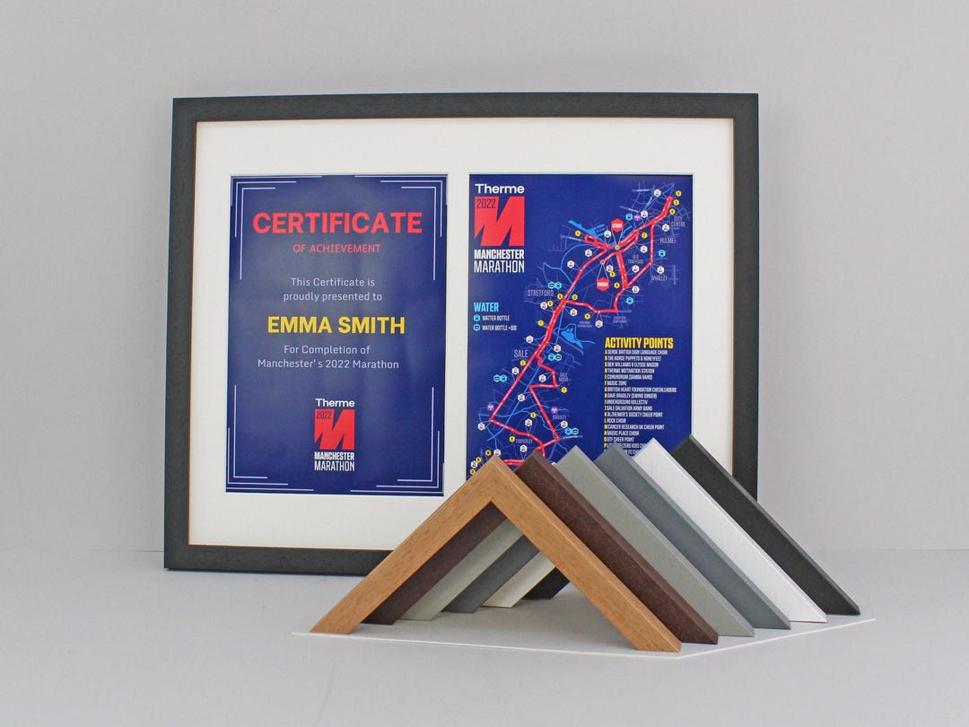 Certificate and Map Frame - Two A4 Apertures for Certificate/course Map ...