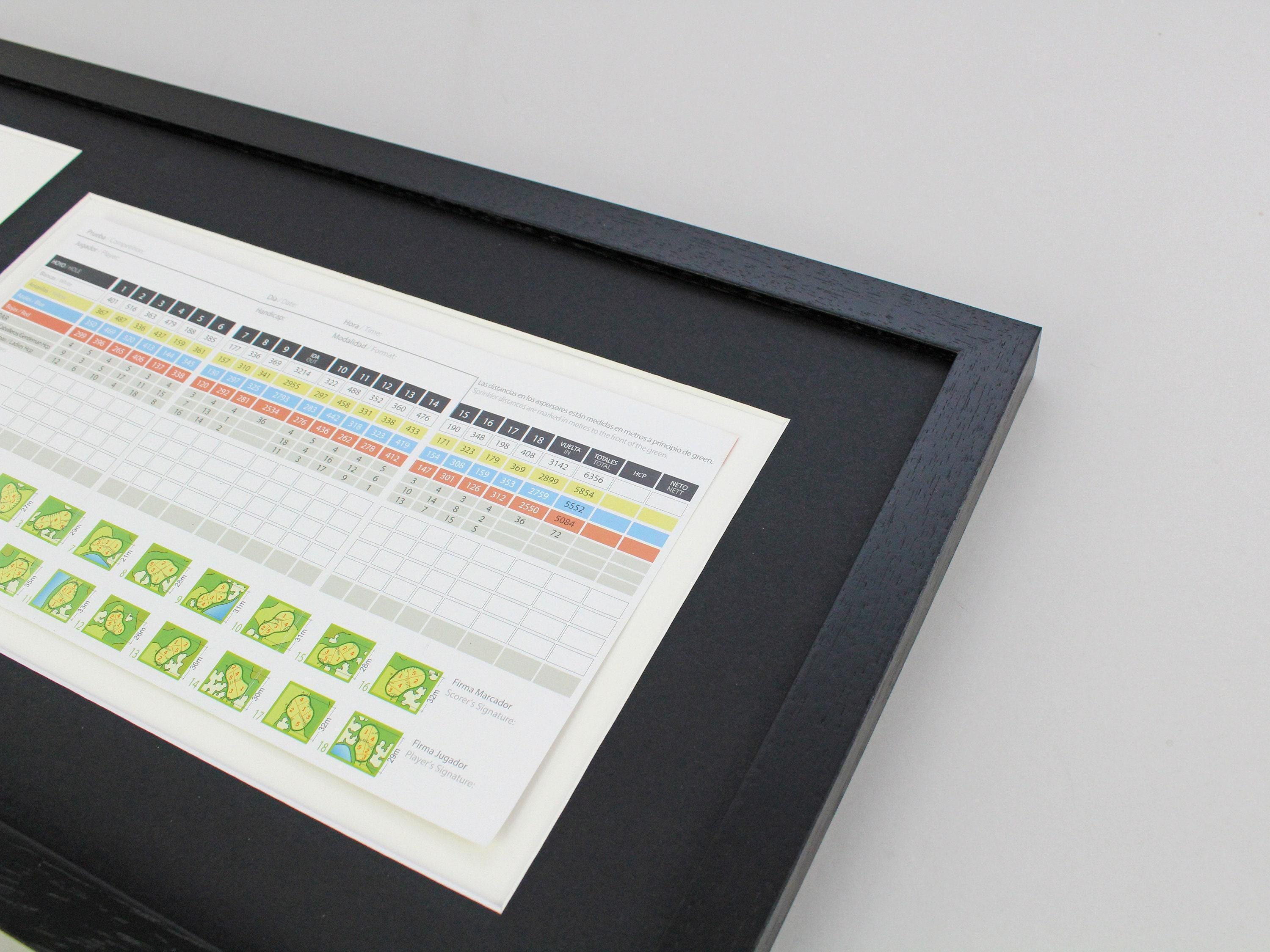 Personalised Golf Score Card Display Frame, With 6x4" Photo. 25x50cm ...