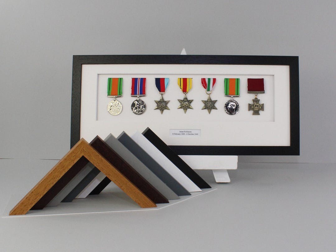 Personalised Military and Service Medal Display Frame for Seven Medals ...