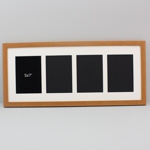 Multi Aperture Photo Frame. Holds Four 5x7" Photos. 25x60cm. Wooden ...