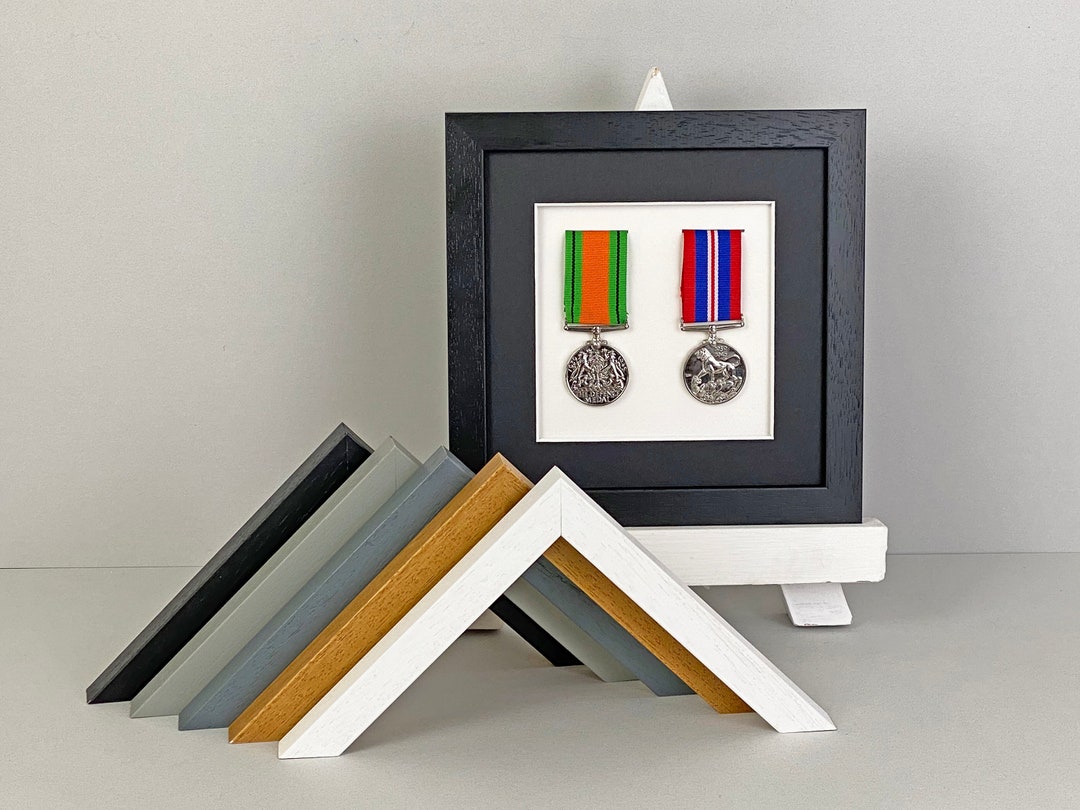Military and Service Medal Display Frame for Two Medals. 20x20cm ...