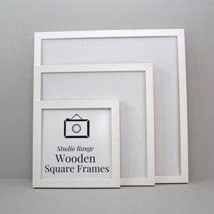 White Square Wooden Frames Studio Range. Standard Size Frames Optional ...