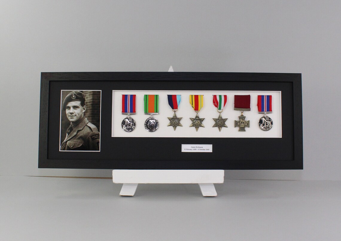 Personalised Military and Service Medal Display Frame for - Etsy