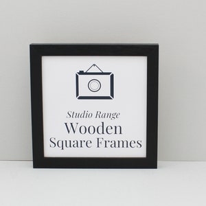 Black - Square Wooden Frames - Studio Range. Standard Size Frames ...