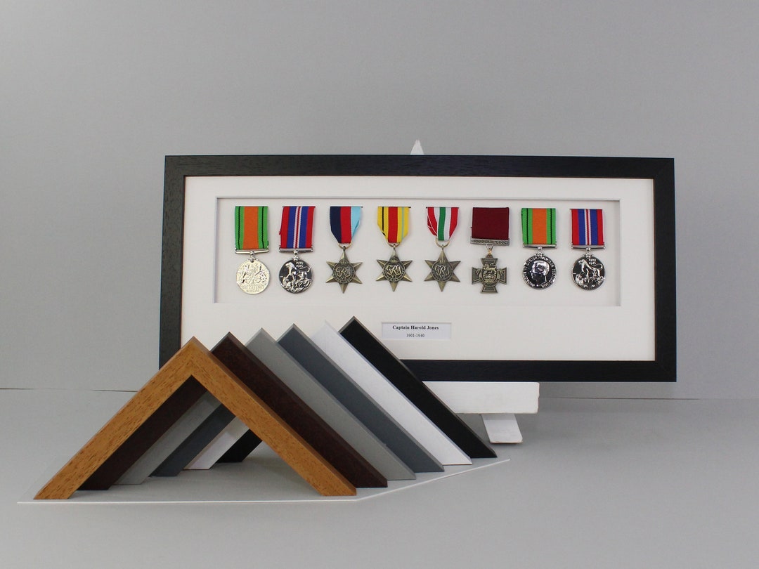 Personalised Military and Service Medal Display Frame for Eight Medals ...