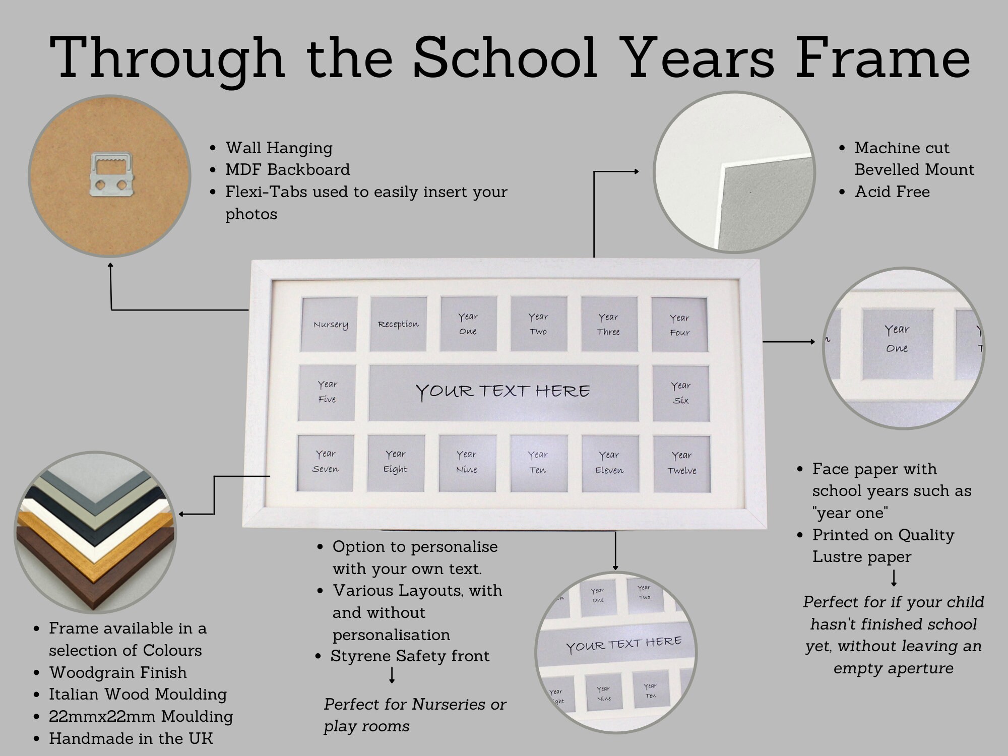 Personalised Through the School Years Photo Frame Multi - Etsy