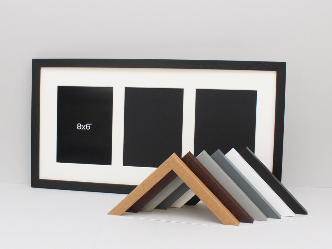 Suits Three 8x6" Sized Photos. 30x60cm. Portrait or Landscape. Wooden ...