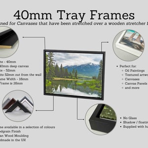 Deep Canvas Tray Frames. 40mm Deep. Five Different Colour Options ...