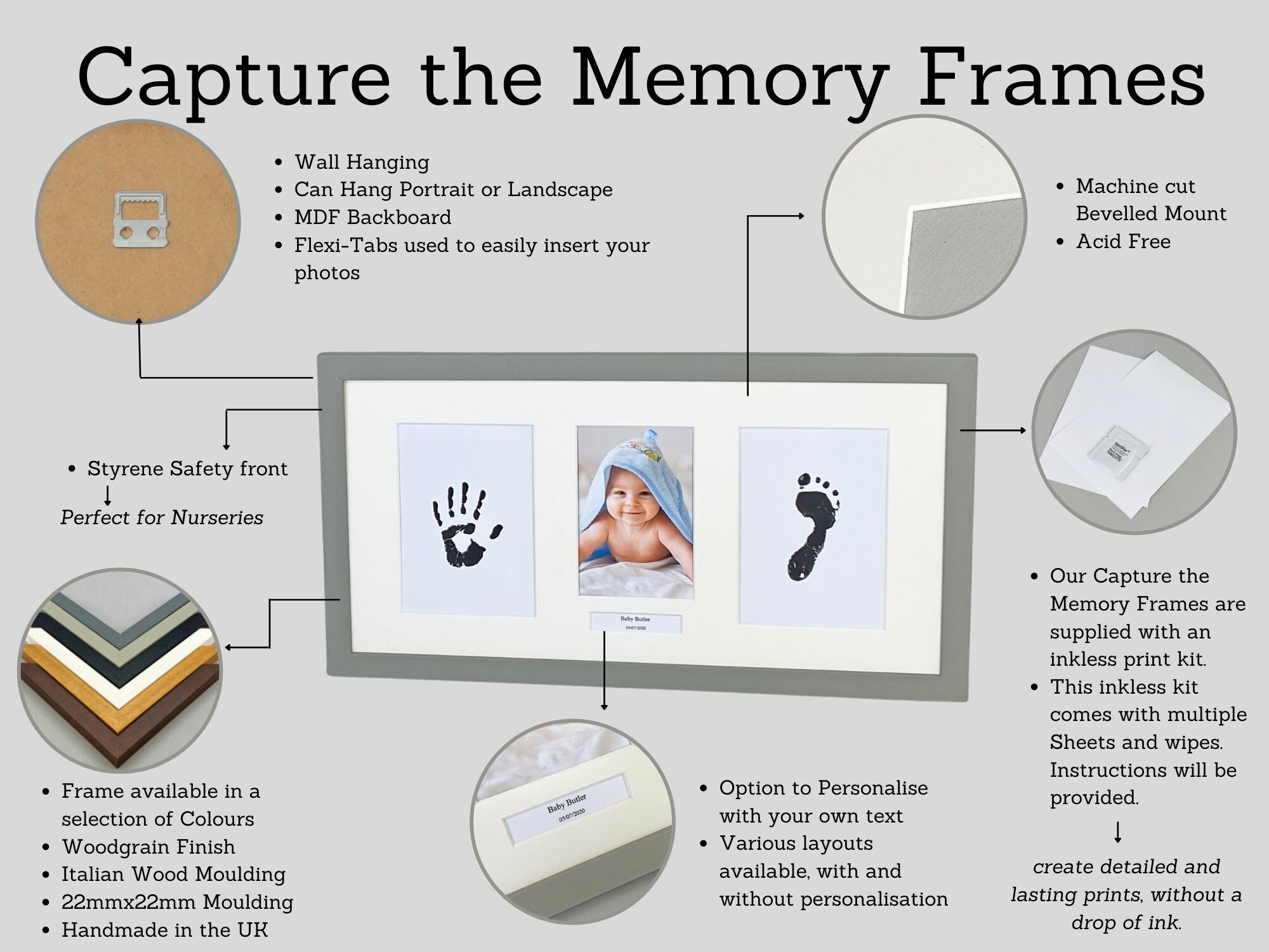 Capture the Memory Frames. Handmade Photo Frame for Baby's - Etsy UK