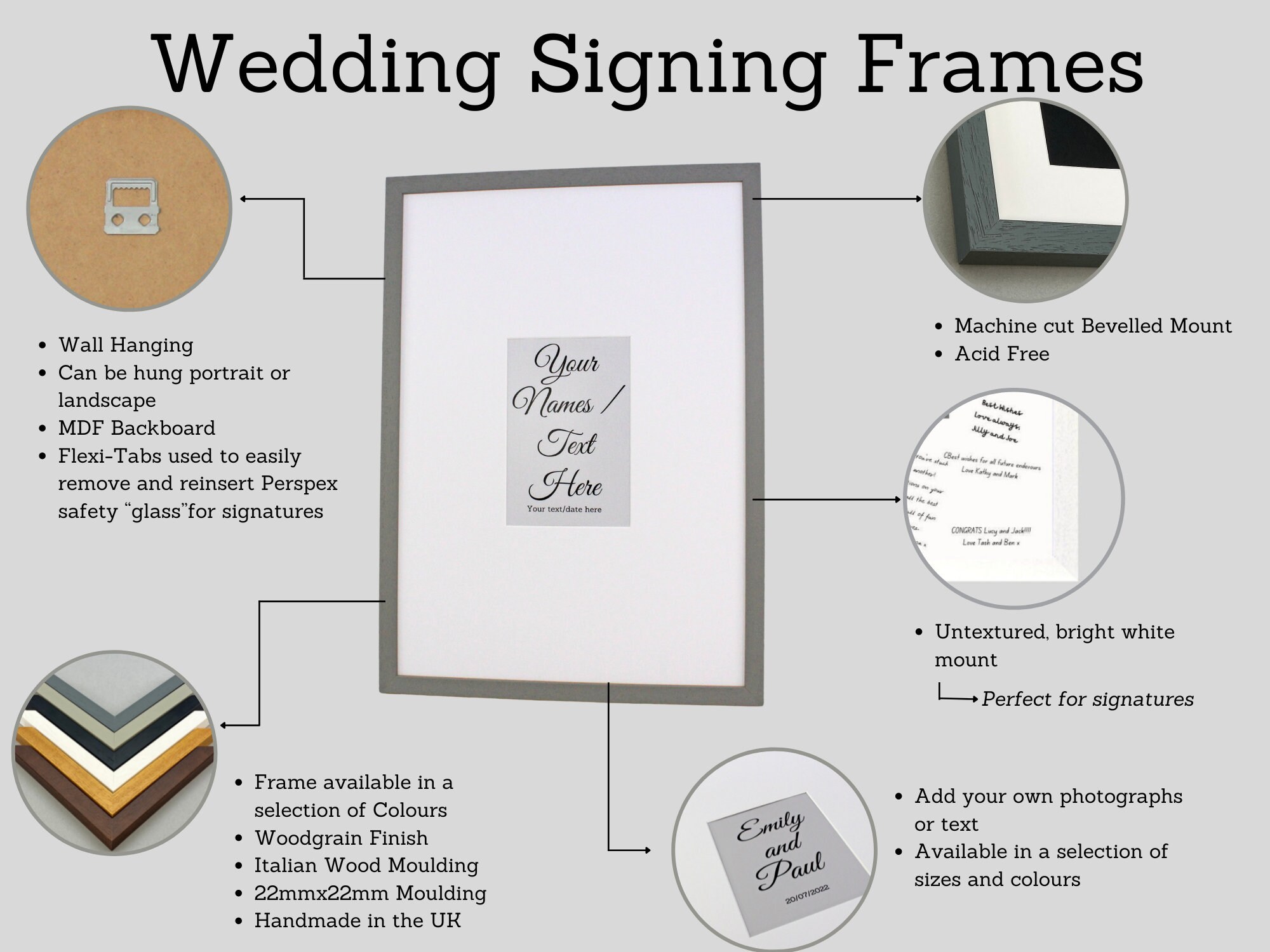 Wedding Signing Frames. 40x50cm. With 8x6 Aperture for - Etsy Singapore
