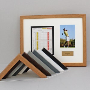 Personalised Golf Score Card Display Frame, With 6x4 Photo. 30x40cm ...