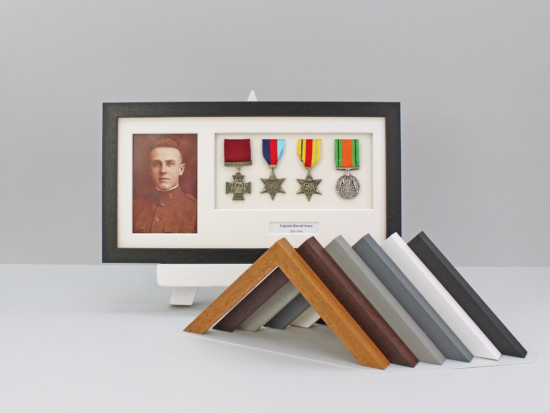 Personalised Military and Service Medal Display Frame for Four Medals ...