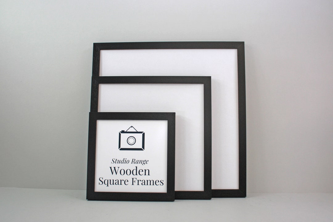 Black - Square Wooden Frames - Studio Range. Standard Size Frames ...