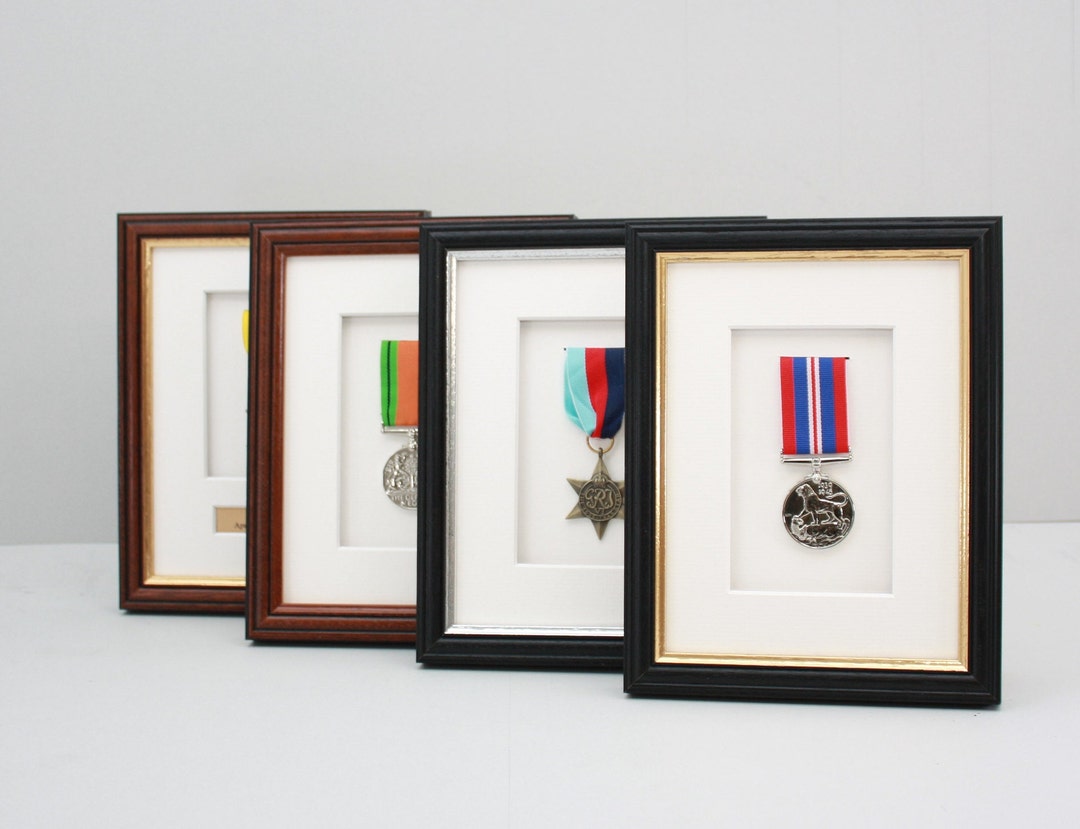Military and Service Medal Display Frame for 1 Medal. Traditional Range ...