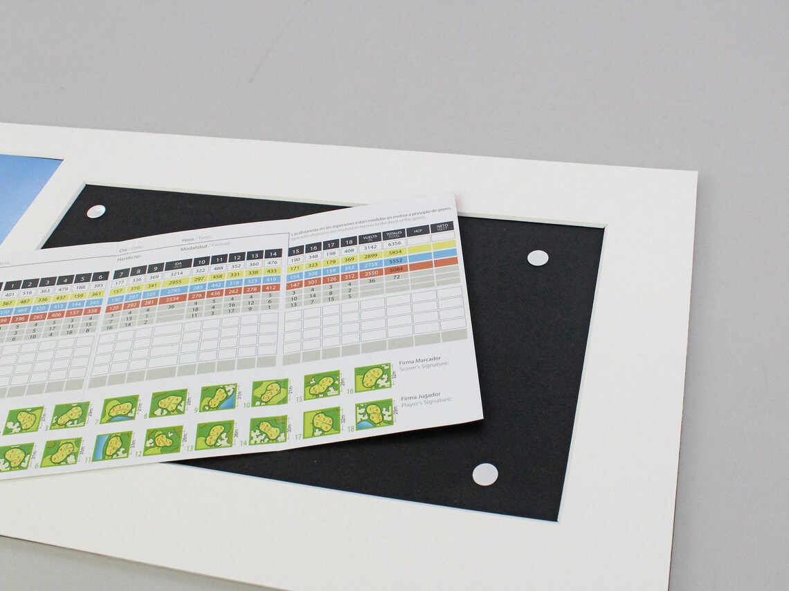 Personalised Golf Score Card Display Frame, With 6x4" Photo. 25x50cm ...