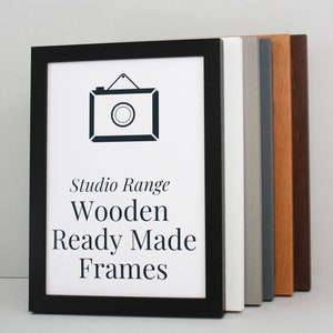 Dark Grey Ready Made Frames - Studio Range. Standard Size Wooden Frames | Optional Bevelled ...