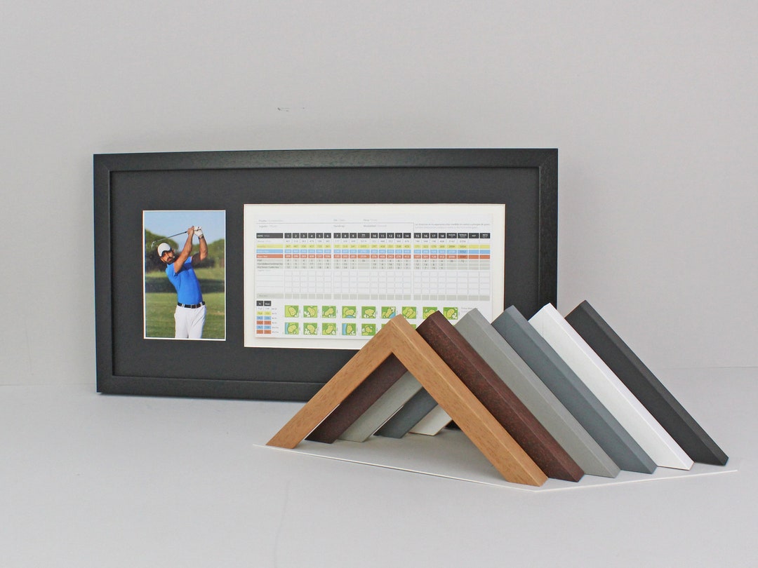Golf Score Card Display Frame, With 6x4 Photo. 25x50cm Frame Score Card ...