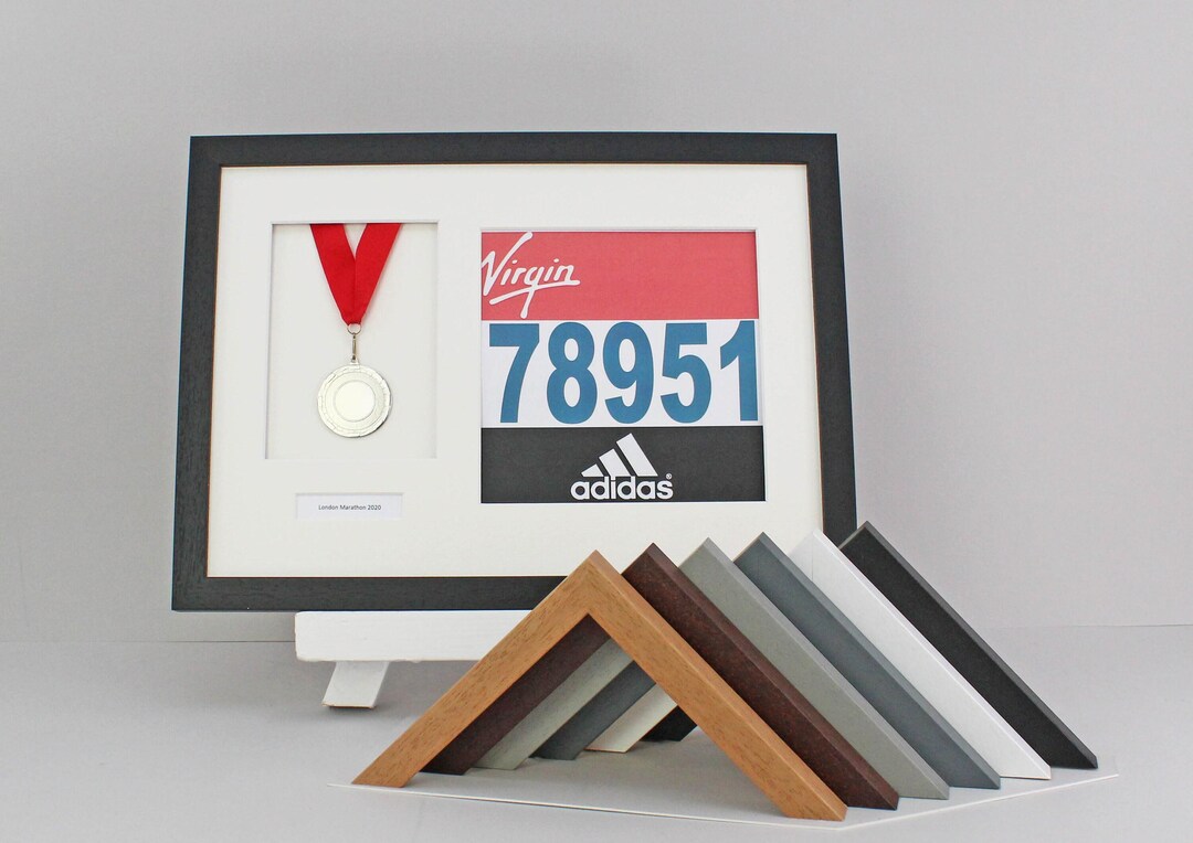 Personalised Medal Display Frame With Apertures for Medal & Bib. A3 ...